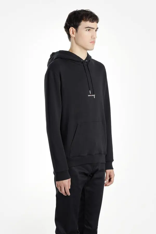 Saint Laurent Multi-star Logo Hooded Sweater - Black