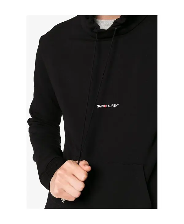 Saint Laurent Multi-star Logo Hooded Sweater - Black