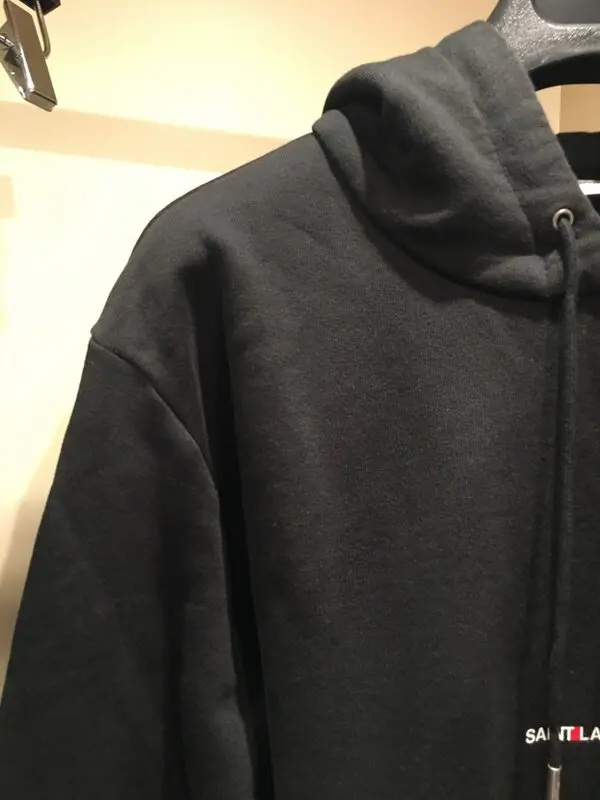 Saint Laurent Multi-star Logo Hooded Sweater - Black