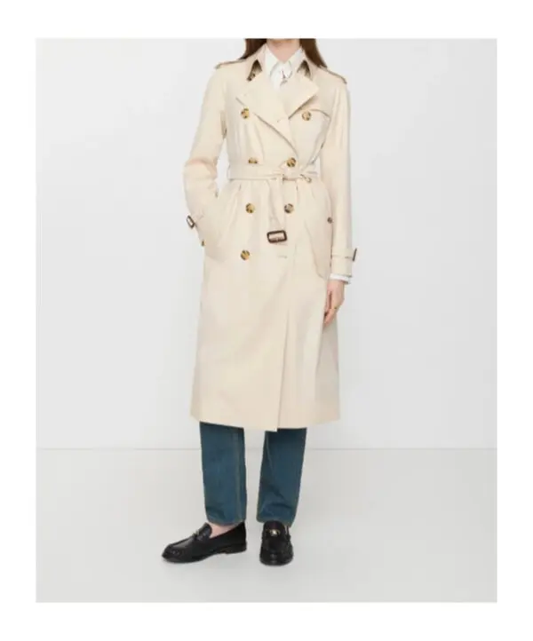 Burberry Long Tropical Gabardine Waterloo Trench Coat