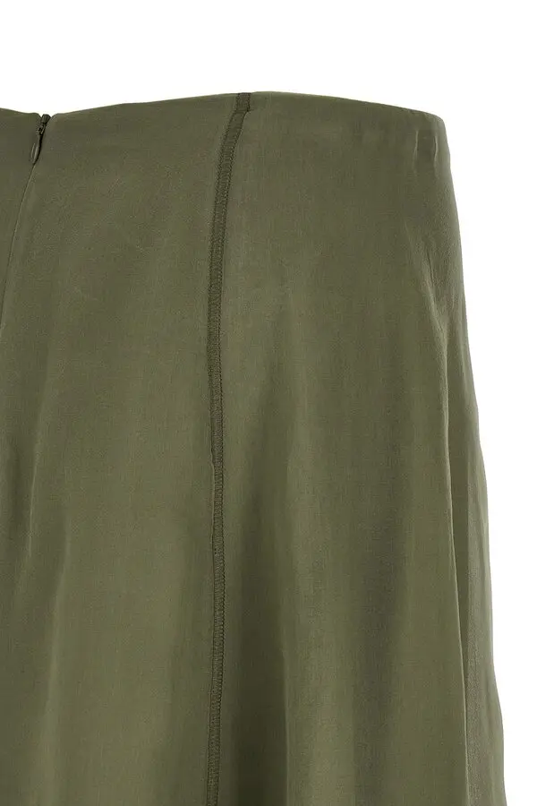 Brunello Cucinelli Flared Hem Midi Skirt - Green