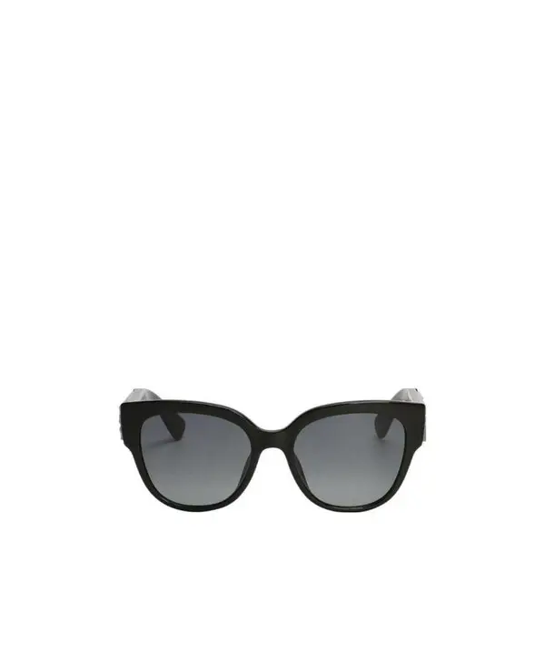 Dior Black And Silver Logo Detail Sunglasses