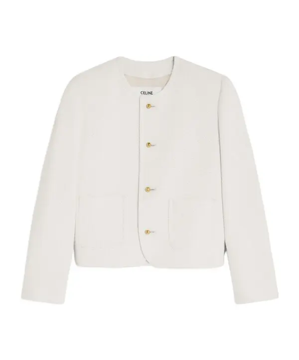 Celine Icône Jacket In Viscose And Wool Natt