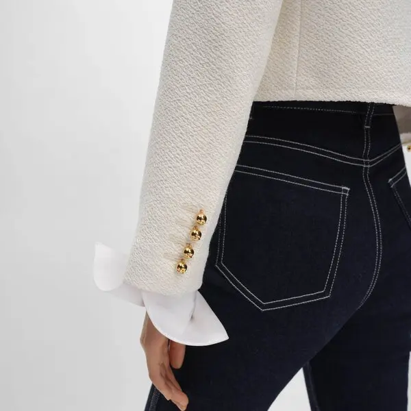 Celine Icône Jacket In Viscose And Wool Natt