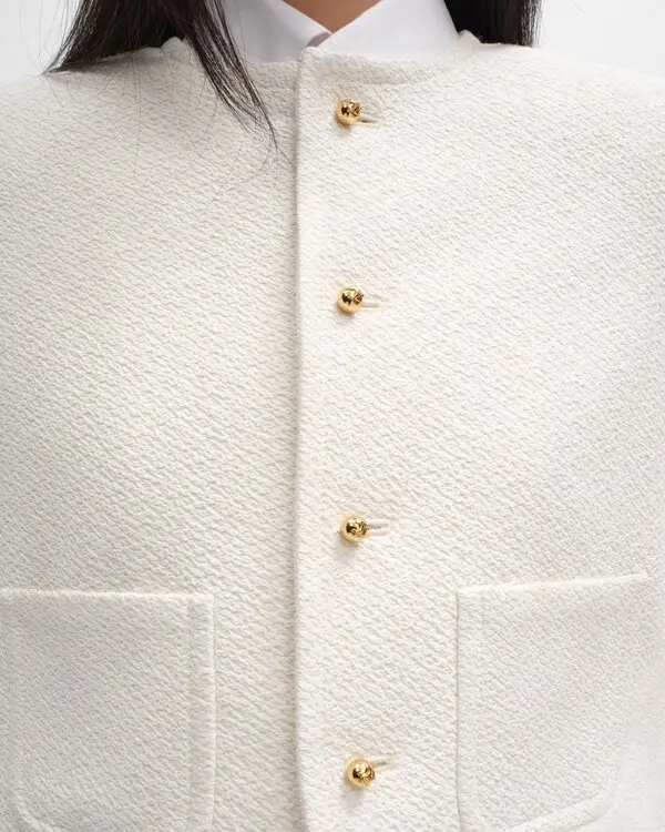 Celine Icône Jacket In Viscose And Wool Natt