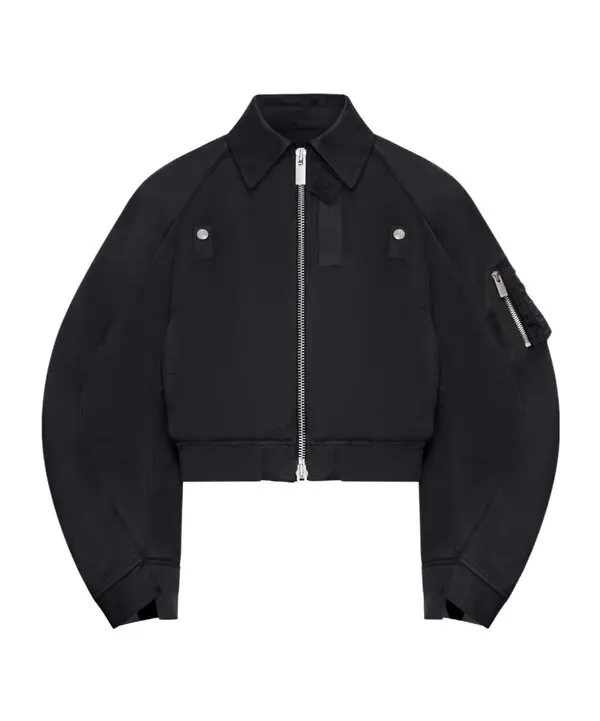Sacai Twill Collared Zip-up Blouson - Black