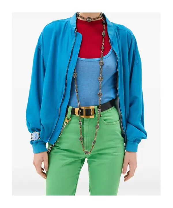 Versace Poplin Zip Blouson - Blue