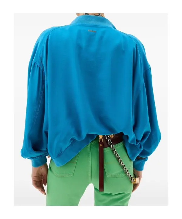 Versace Poplin Zip Blouson - Blue