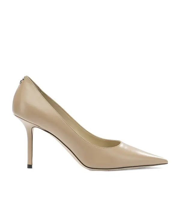 JIMMY CHOO Love 85mm Pumps With Stiletto Heel And Jc Logo Detail - Beige