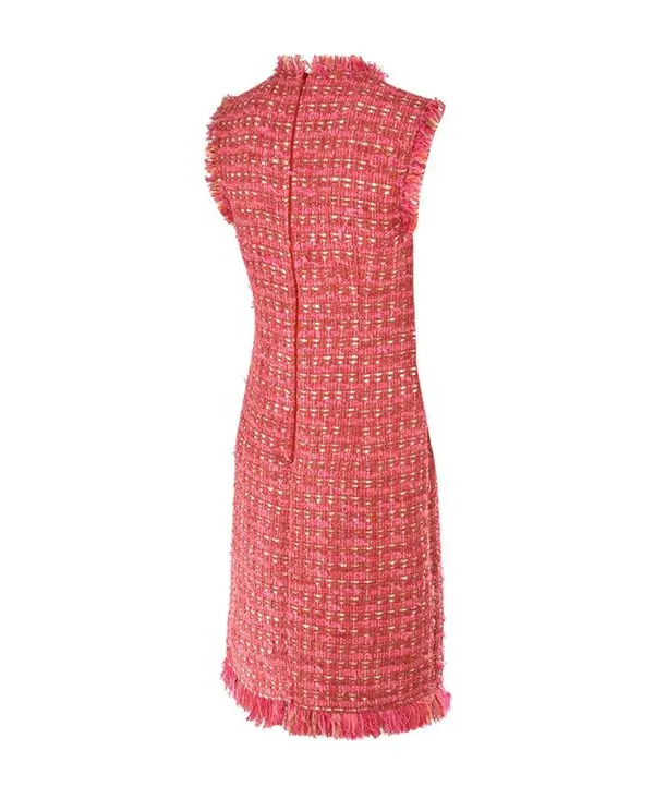 Moschino Sleeveless Dress With Gold Checkered Pattern
