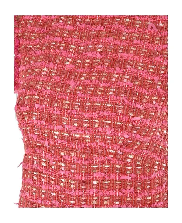 Moschino Sleeveless Dress With Gold Checkered Pattern