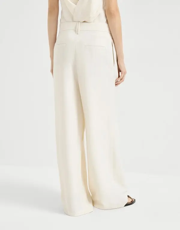 Brunello Cucinelli Belted Criss-cross Trousers
