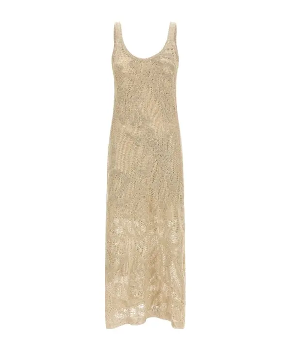 Brunello Cucinelli Crochet Maxi Dress - No