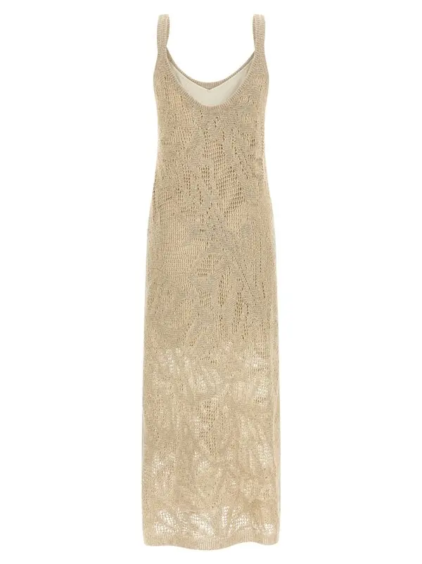 Brunello Cucinelli Crochet Maxi Dress