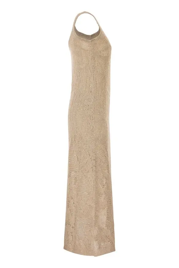Brunello Cucinelli Crochet Maxi Dress
