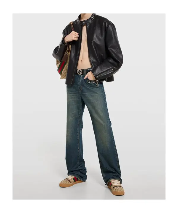 Gucci Screener Sneakers In Gg Canvas - Sand-colored