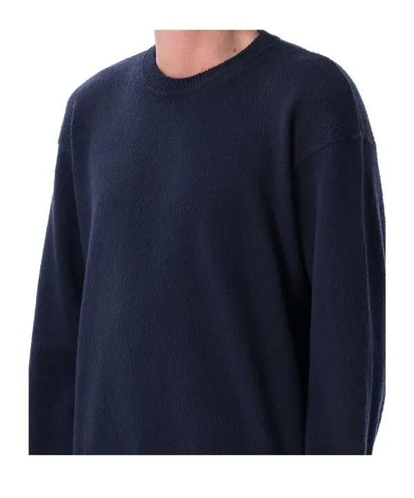 ROBERTO COLLINA Textured Crewneck Sweater - Black