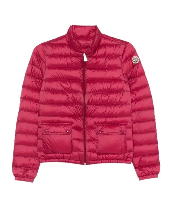 Moncler Lans Zip-up Short Padded Jacket - Red