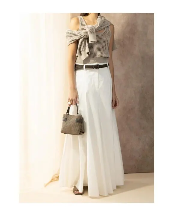 Brunello Cucinelli Poplin Flared Skirt