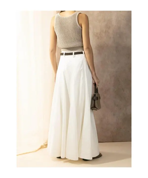 Brunello Cucinelli Poplin Flared Skirt