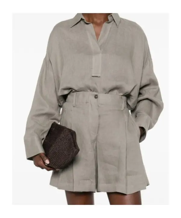 Brunello Cucinelli V-neck Long-sleeved Shirt