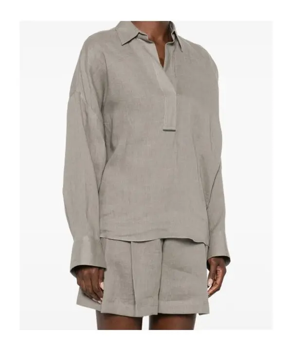 Brunello Cucinelli V-neck Long-sleeved Shirt