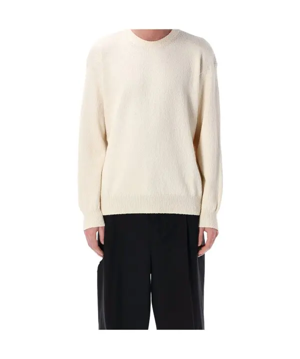 ROBERTO COLLINA Textured Crewneck Sweater - White