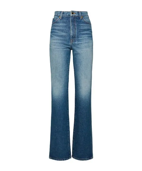Khaite Danielle High-rise Straight Leg Jeans - Blue