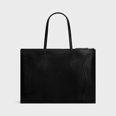 Celine Flat Luggage Bag In Glossy Calfskin - Black