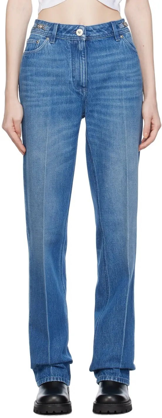 Versace Logo Detail Jeans