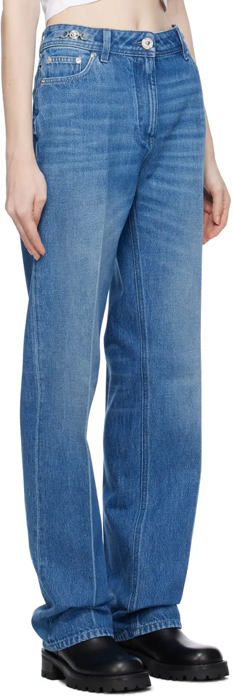 Versace Logo Detail Jeans