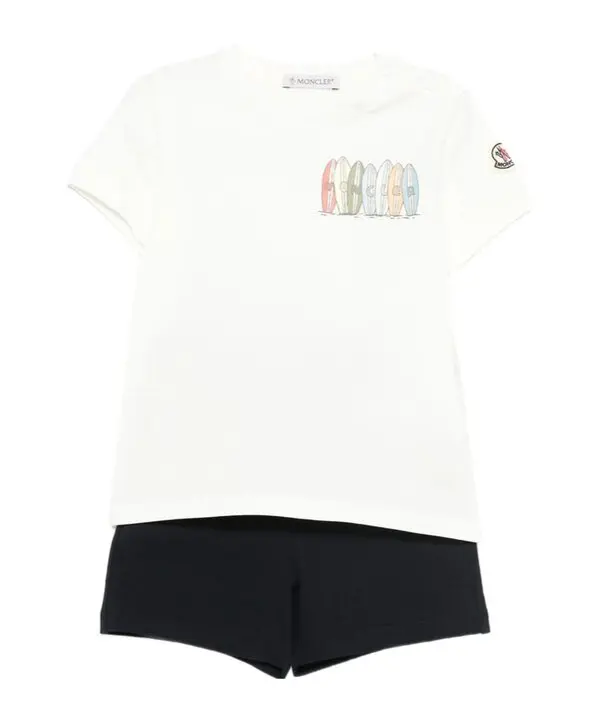 Moncler Crew Neck T-shirt And Shorts Set