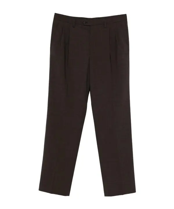 MAISON MARGIELA Pleated Trousers - Dark Brown