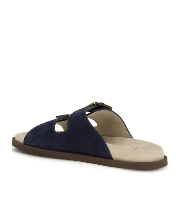 Brunello Cucinelli Double Buckle Slide Sandals - Black