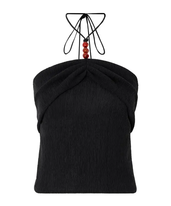 Magda Butrym Beaded Halterneck Top