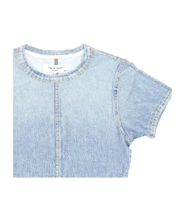 Rag & Bone Crewneck Short-sleeved Denim T-shirt