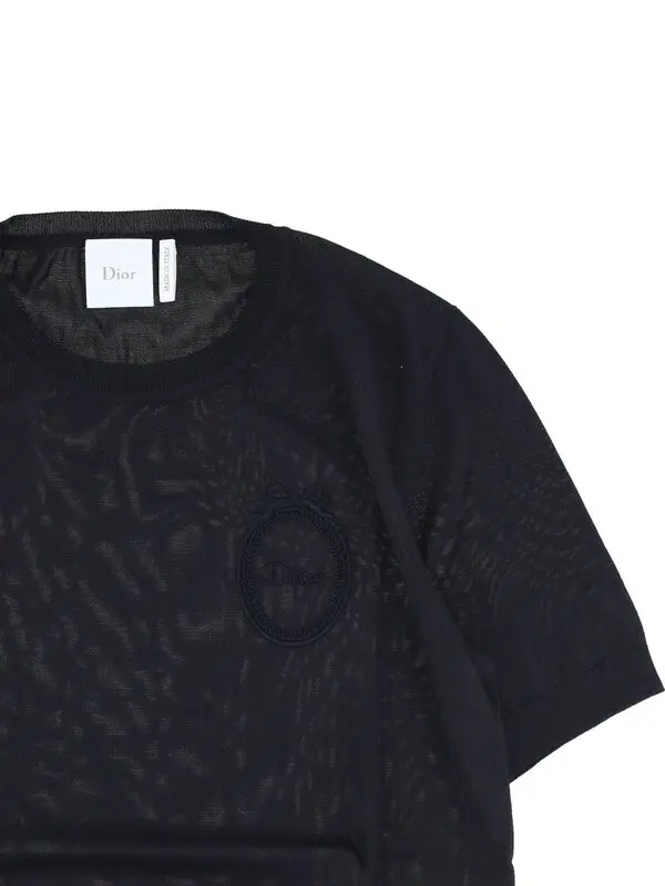 Dior Embroidered Médaillon Short-sleeved Sweater