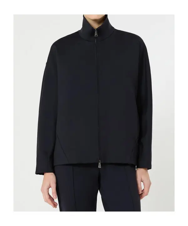 Max Mara Zip-up High Neck Sweatshirt