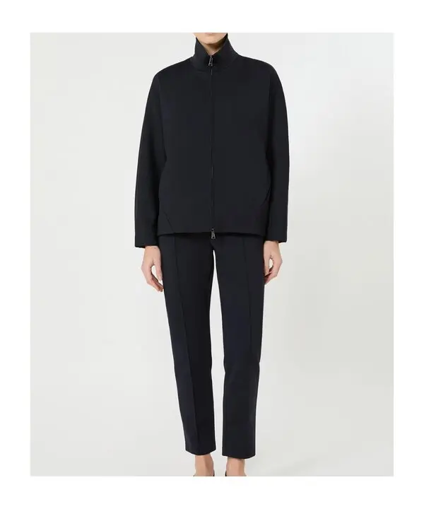Max Mara Zip-up High Neck Sweatshirt