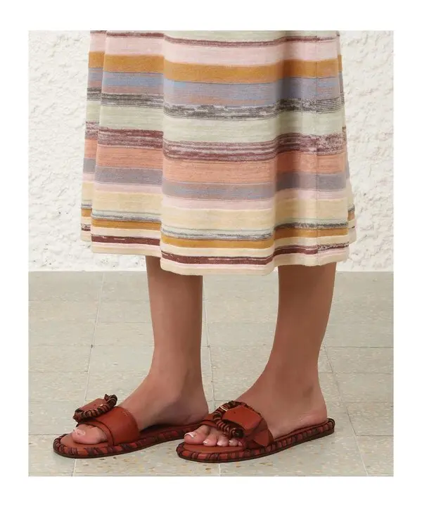 Zimmermann Alchemy Buckle Slippers - Brown