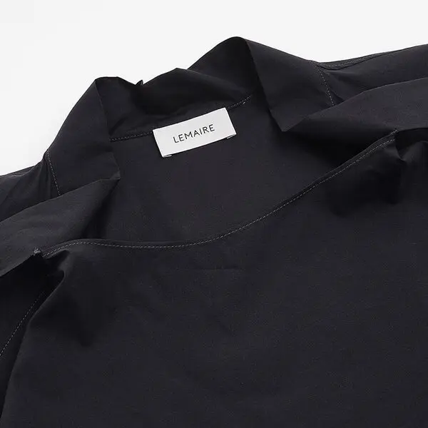 LEMAIRE Ascot Collar Relaxed Shirt - Squid Ink