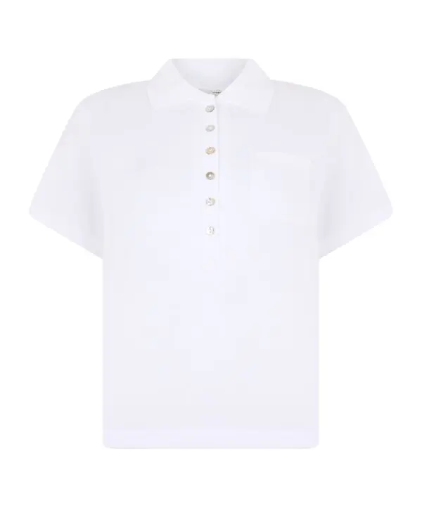 Vince Short-sleeve Polo T-shirt - White