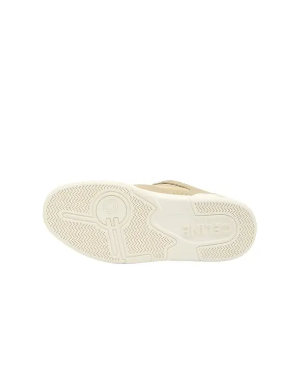 Celine Trainer Ct-09 Suede Calfskin And Mesh Sneakers - Nude