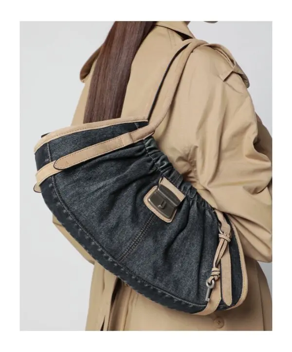Marc Jacobs Small The Cristina Denim Suede Satchel Bag