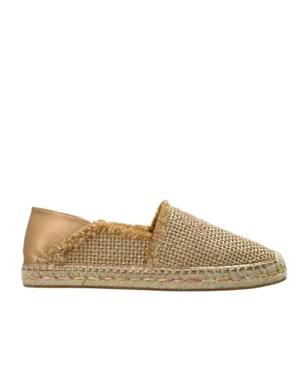 JIMMY CHOO Round Toe Braided Flats - Nude