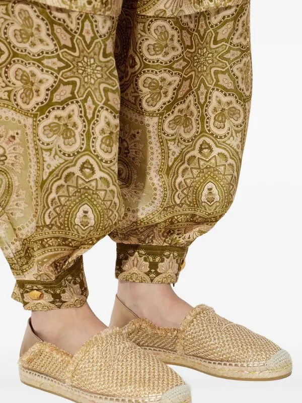 JIMMY CHOO Round Toe Braided Flats - Nude
