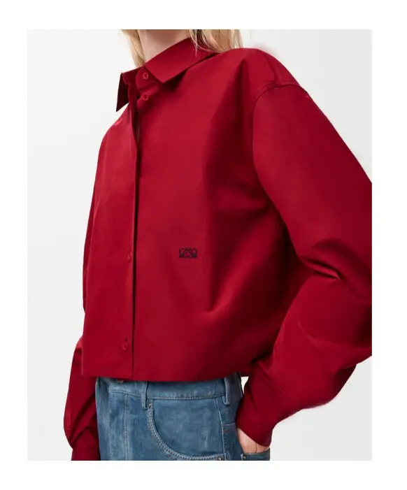 Loewe Curved Sleeved Shirt - Red
