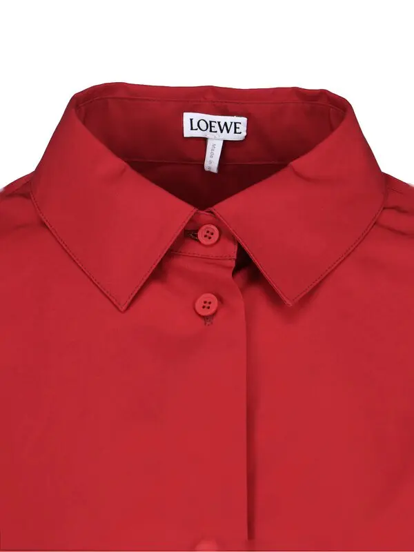 Loewe Curved Sleeved Shirt - Red