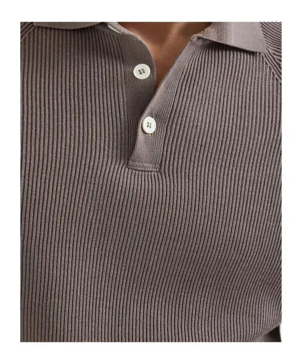 Brunello Cucinelli Long Sleeve Knitted Polo Jumper