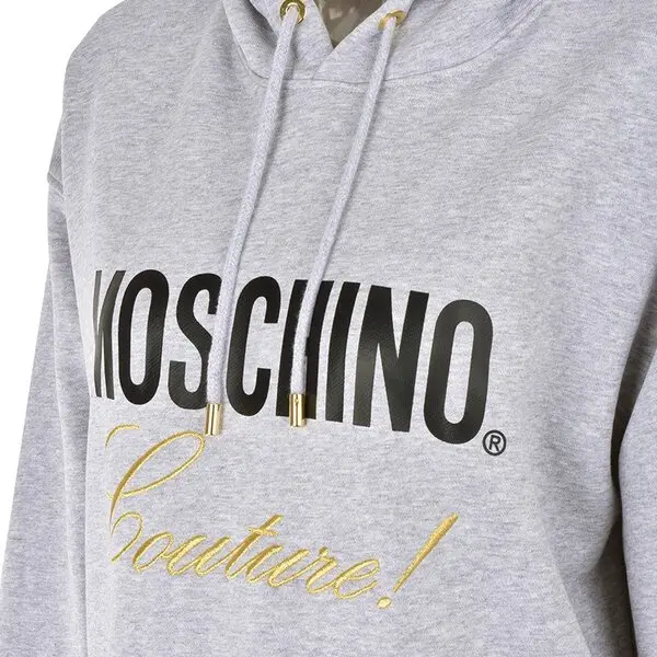 Moschino Printed Hooded Dress - Gray